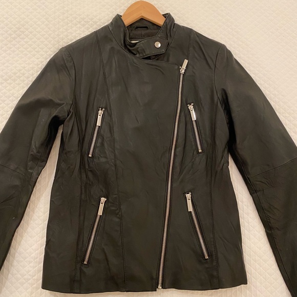 Neiman Marcus | Jackets & Coats | Neiman Marcus Brand Black Leather ...